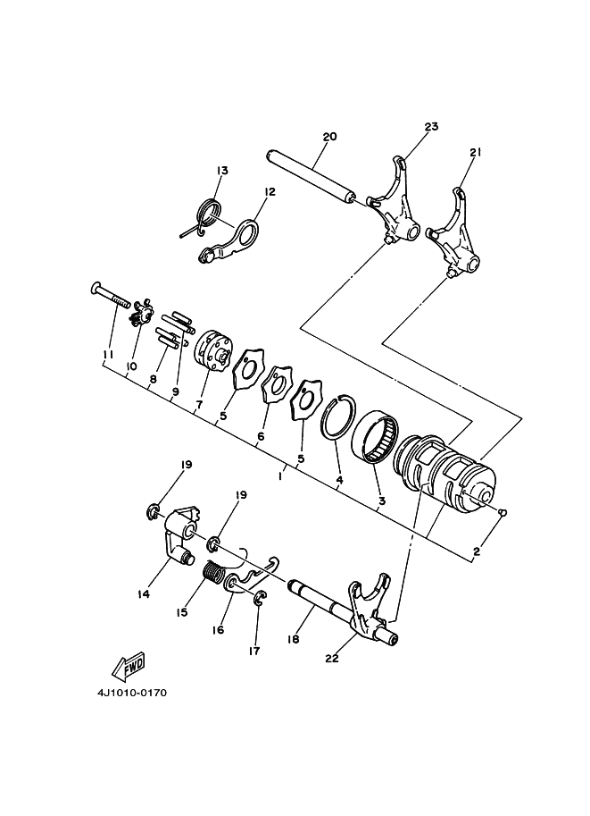 3Y1-18531-00-00 Bar, Shift Fork Guide 1 Yamaha | YoshiParts