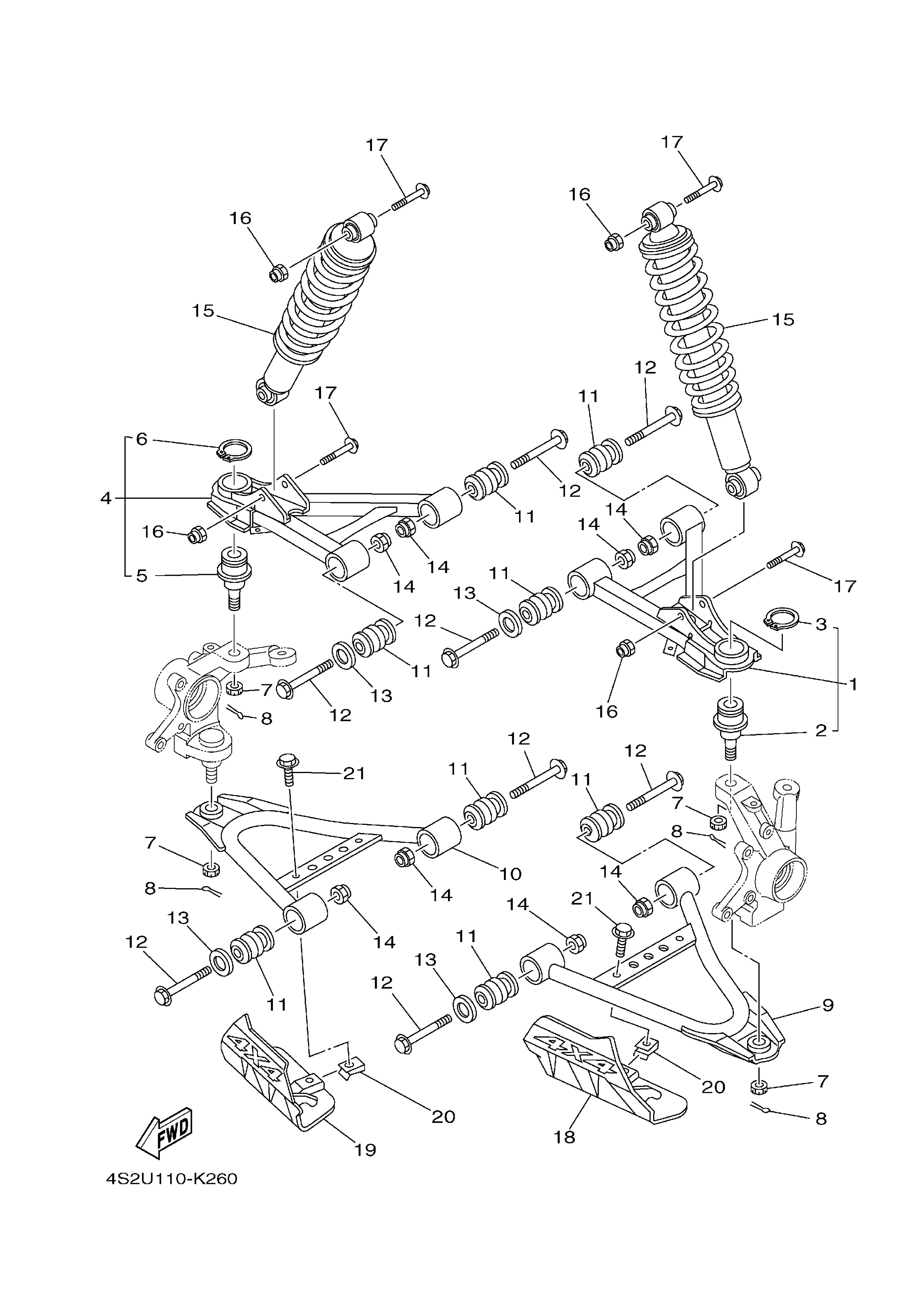 1D9-F358A-00-00 Arm,Fr. Lwr. Rh. Yamaha | YoshiParts